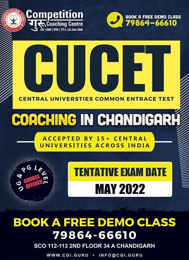CUET Coaching in Chandigarh - Competition Guru|Call-79864-66610|